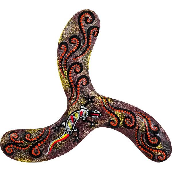 Boomerang Hand Painted | Earthworks - Earthworks Simple Spiritual Shopping